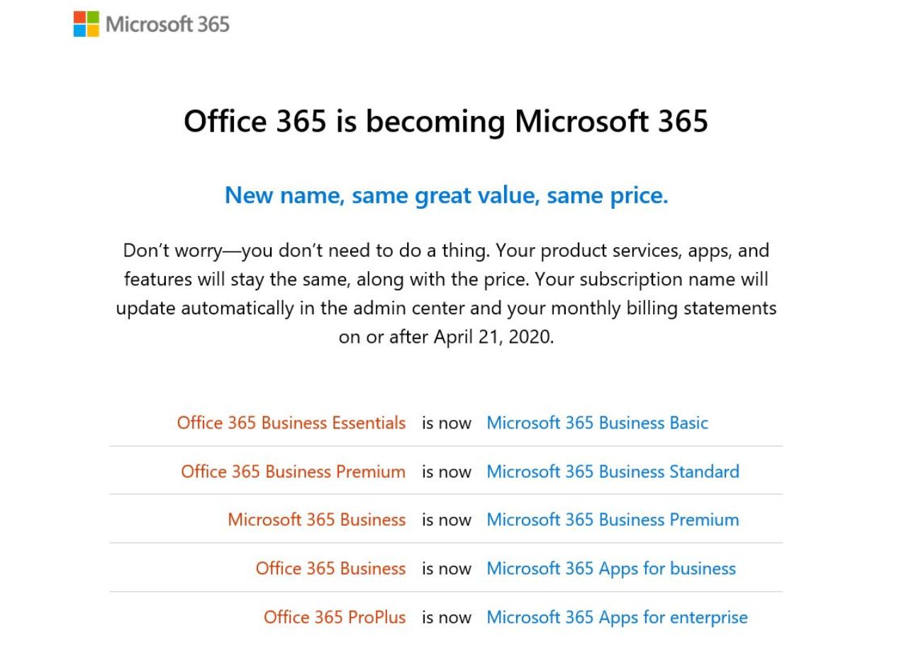 Office 365 is now Microsoft 365 – Business Voice Changes | Bump in the net